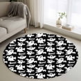 3.3ft Round Rug Halloween Ghosts Area Rugs for Living Room Bedroom ...