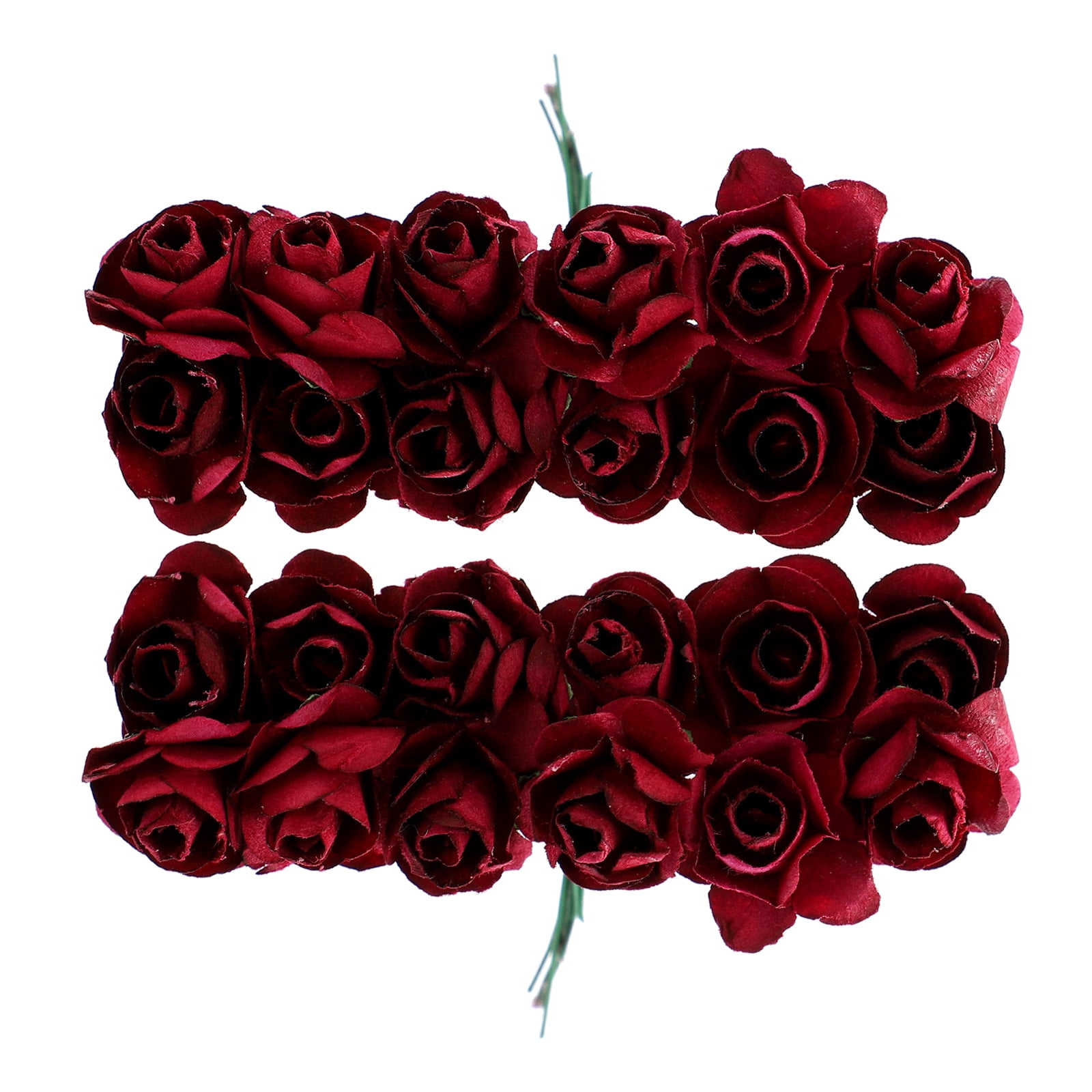 Click here for Winskyall Dark Red Rose Artificial Flowers 144pcs... prices