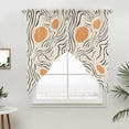 Abstract Stripe Swag Curtain Valance for Window 2 Panels Beige Orange ...