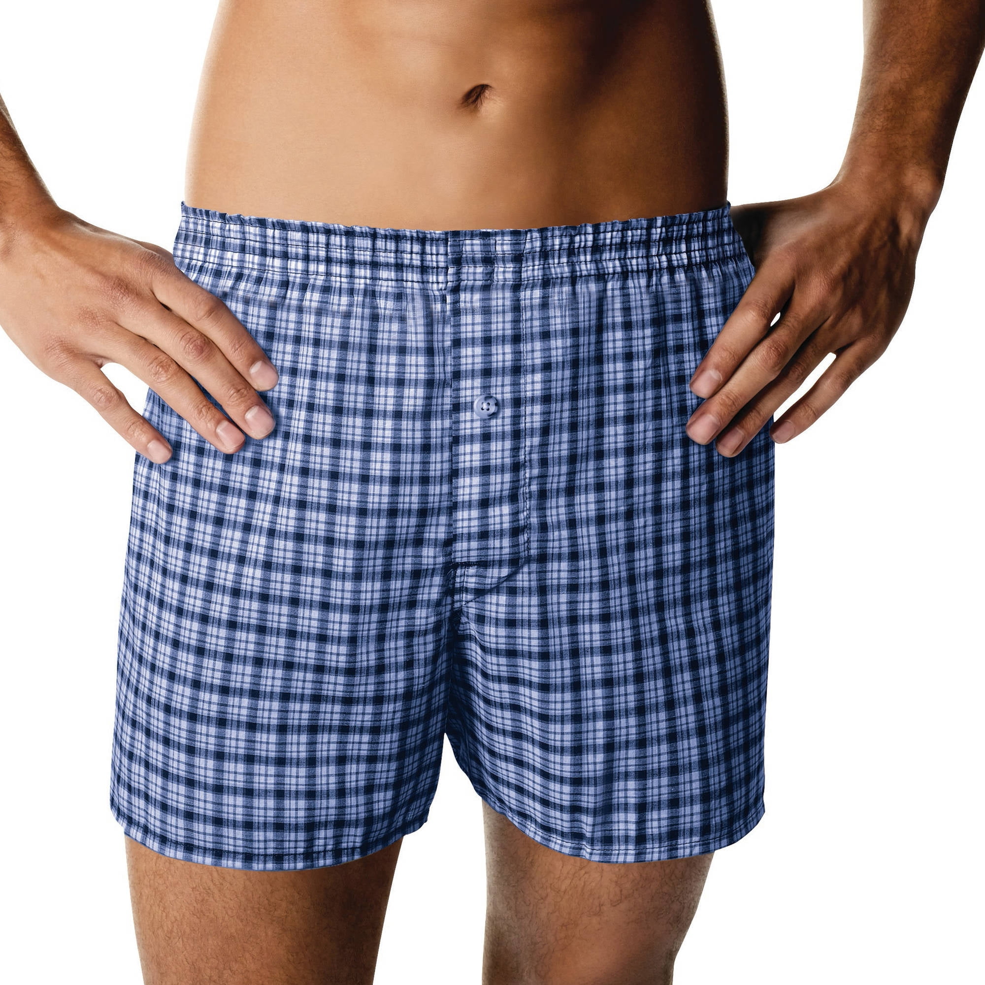 Hanes Big Men s FreshIQ ComfortBlend Woven Boxer 3 Pack Walmart