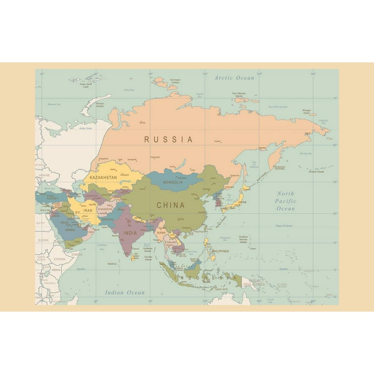 Asia Map With Cities
