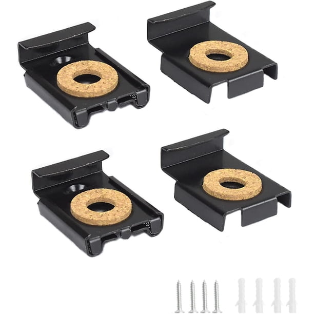 Juego de 4 Soportes Negros Suyoo para Espejos Altura Regulable con ...