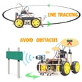 HUAYUXIN 4WD Smart Robot Kit Transparent Chassis Obstacle Avoidance ...