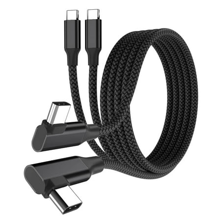Basesailor Right-Angled USB Type C to C 100W Cable 10ft/2Pack,90 degree ...