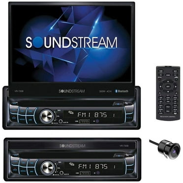 Soundstream VR-75XB 7" Single DIN Head Unit with Bluetooth, Motorized ...