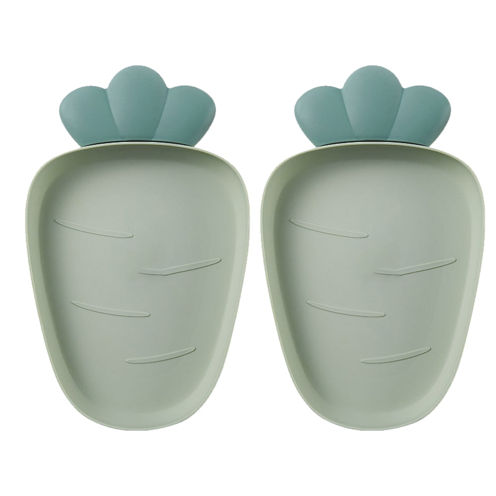 Strawberry Plastic Trays Snack Plates Kitchen Bowls,2 Pack Plastic ...