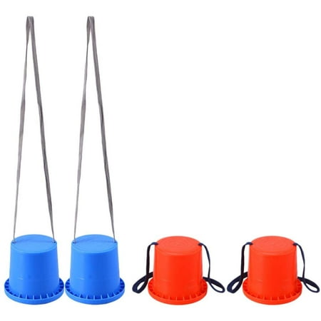 YDHely 2 Pairs Kid Stilt Walking Cup Plastic Bucket Stilts Walking ...