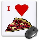 3dRose I Love Pizza, Mouse Pad, 8 by 8 inches - Walmart.com