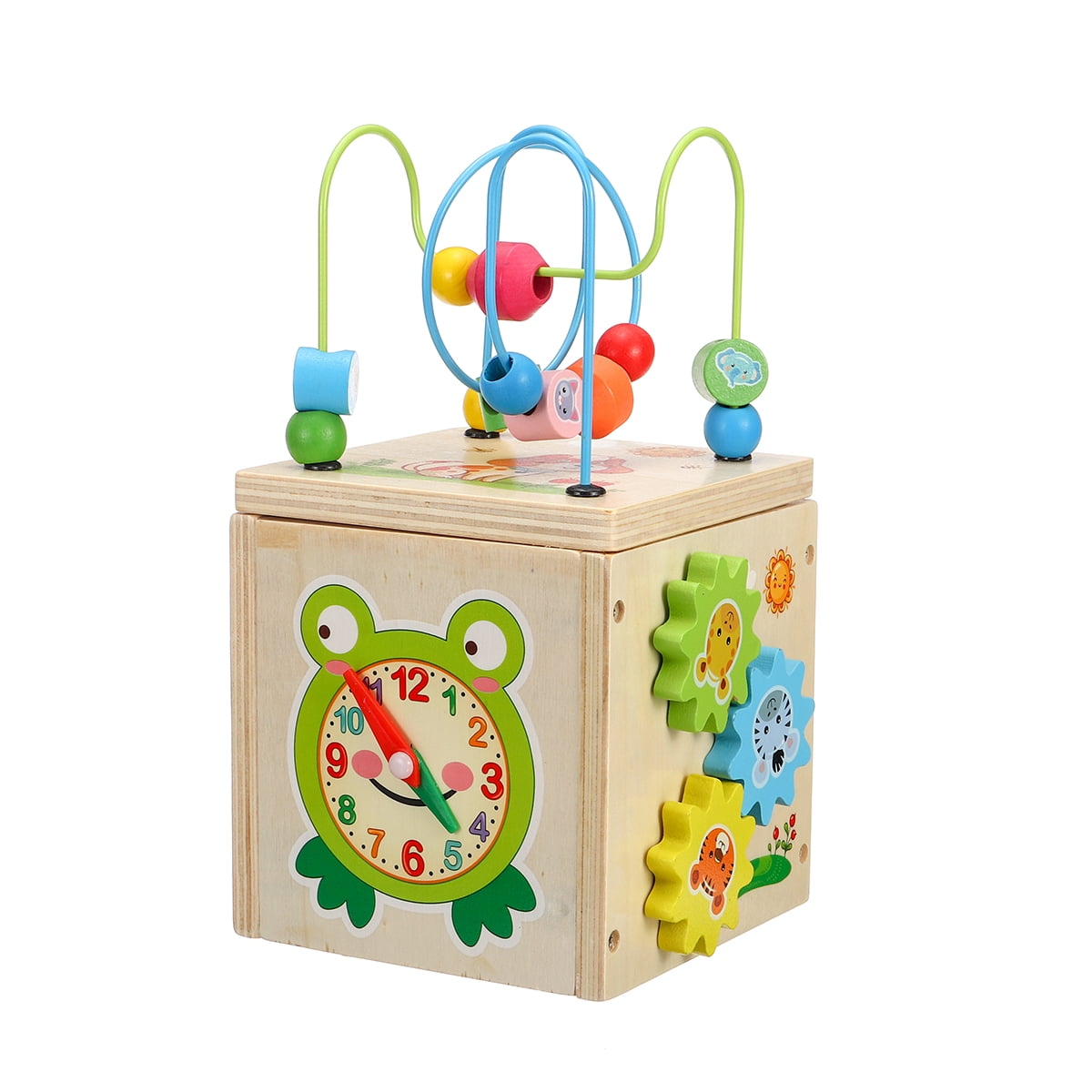 Multi-function 5 in 1 Children Wooden Bead Maze Toy Circles Bead Abacus ...