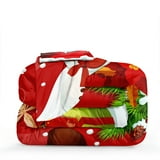 Move Over Christmas Comforter Set Queen Santa Claus and Snowman Pattern ...