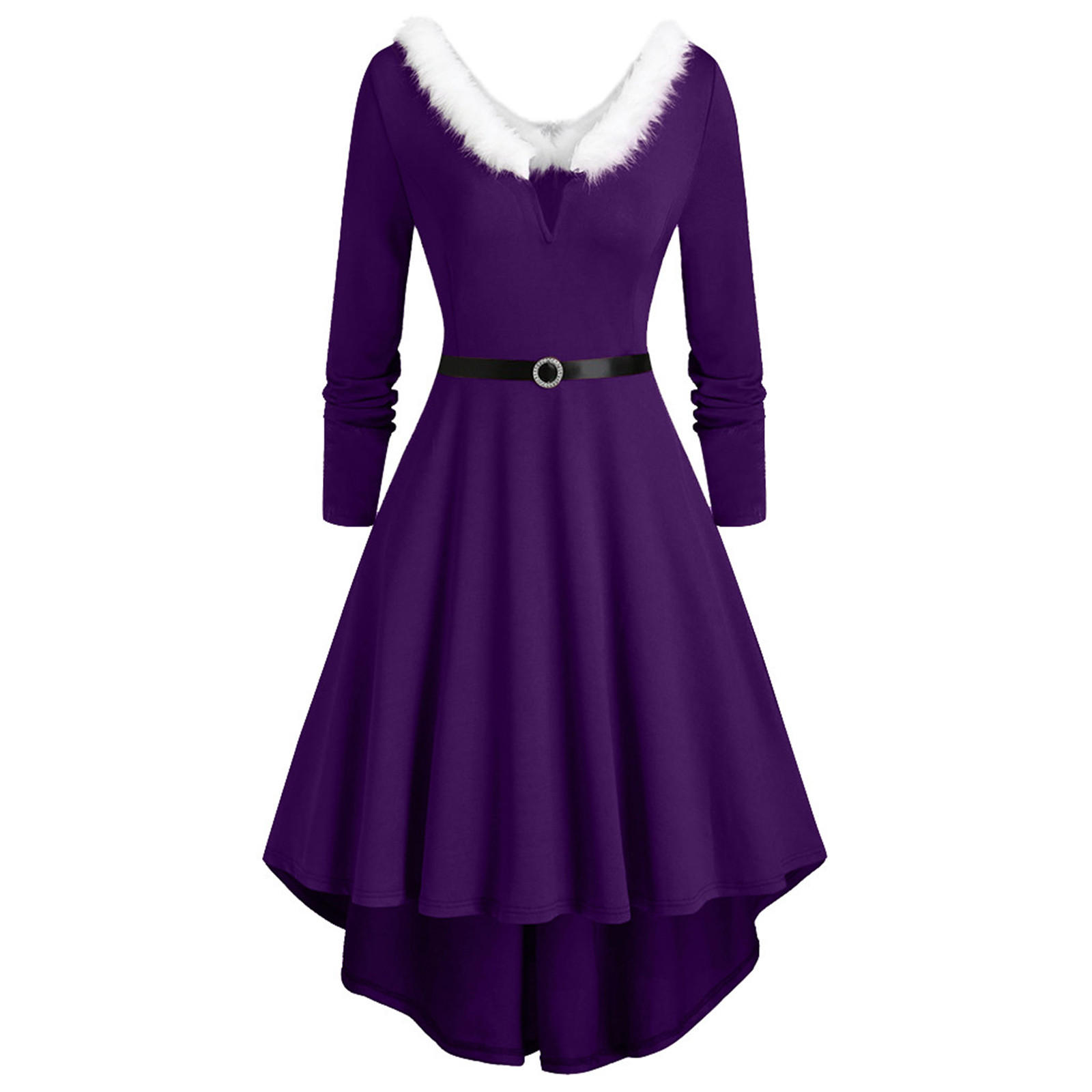 Novelty Dresses Christmas Dresses For Women Plus Size Long Sleeve Furry