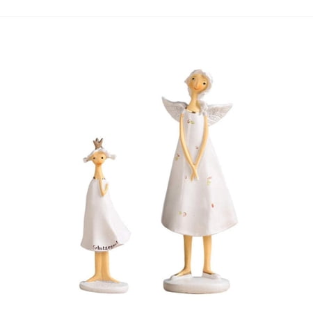 2 pcs/Set Little Angel Princess Resin Angel Statues Decoration For Home ...