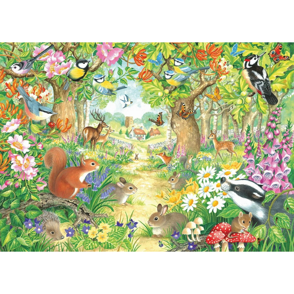 Jumbo A Woodland Trail 1000 Piece Animals & Wildlife Jigsaw Puzzle ...