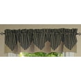 Country Classic Black Lined Point Valance 72x15 by Primitive Home ...