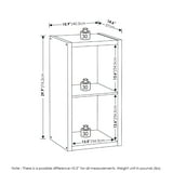 Furinno Wooden Office 2-Cube Storage Organizer, Dark Oak, Open Back ...