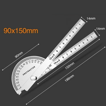 180 Degree Protractor, Plastic, 6" Ruler Edge/180 Degree, Clear ...