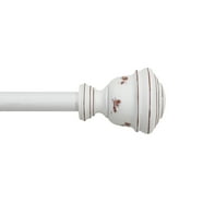 Mainstays 3/4" Filigree Ball Single Curtain Rod, White, 30-84 ...