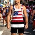 WERYOUNG Patriotic Graphic Overalls For Man Sleeveless American Flag ...