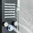 LED Shower Panel Tower System Rain&Waterfall Massage Black Stainless ...