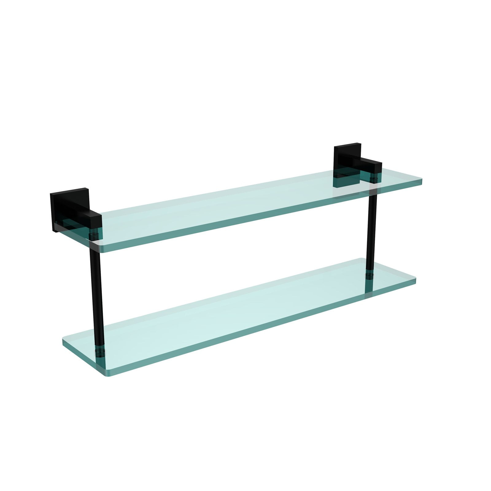 Montero Collection 22 Inch Two Tiered Glass Shelf - Walmart.com