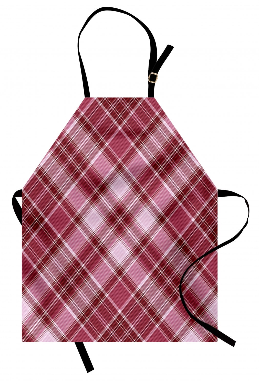 Checkered Apron Diagonal Checkered Pattern with Strips and Rhombus in ...