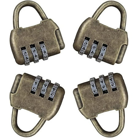 Tatum88 4 Pieces Code Padlock Locker Code Padlock Combination Anti ...