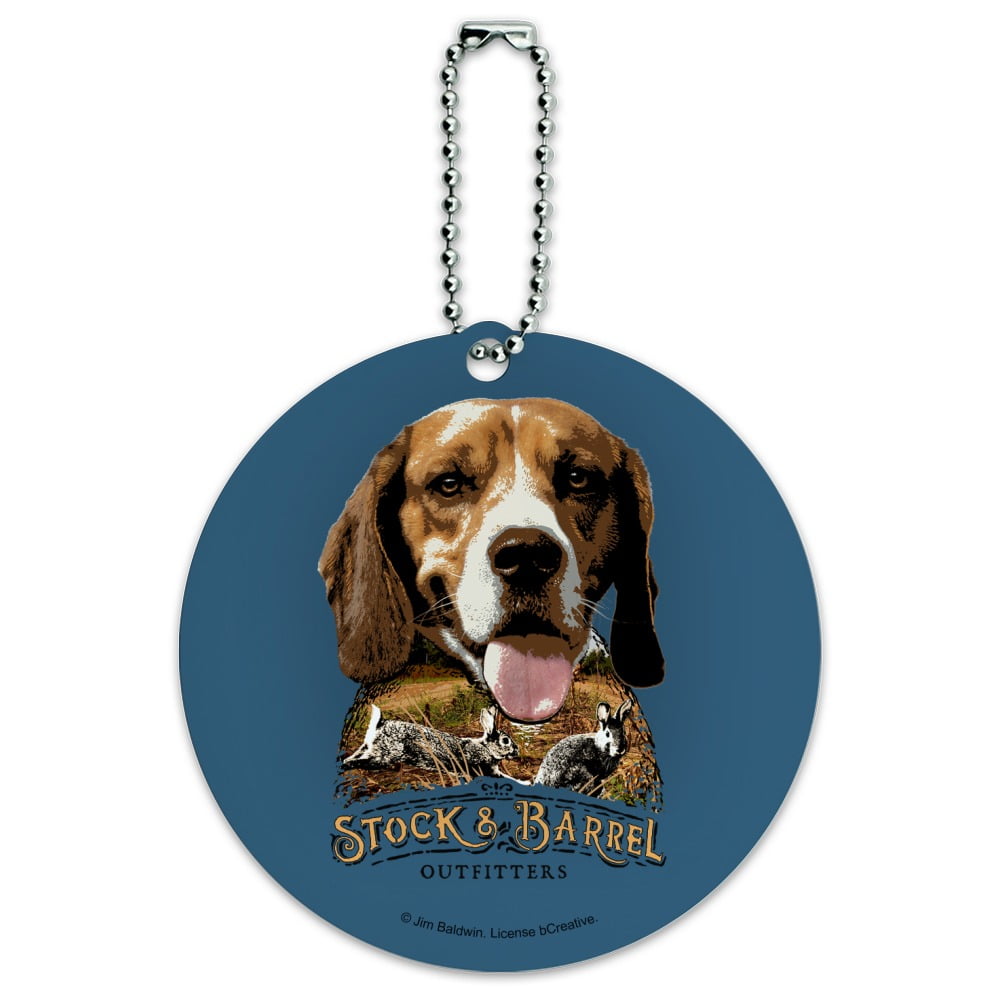 Stock and Barrel Outfitters Beagle Dog Rabbit Hunting Round Luggage ID ...