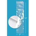 3" x 12" Extra Long Zip Bags, 100 Pack, Clear Plastic Reclosable Zip ...