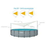 Funsicle Above Ground Swimming Pool Canopy, For Outdoor Use, White, Triangular, Adults, Unisex ...