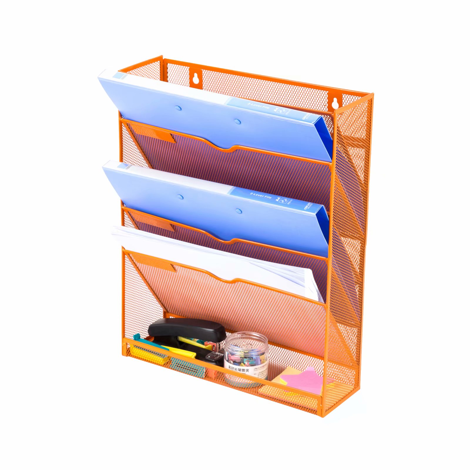 Pro Space File Organizer Holder 5 Pocket Metal Mesh Hanging Folder ...