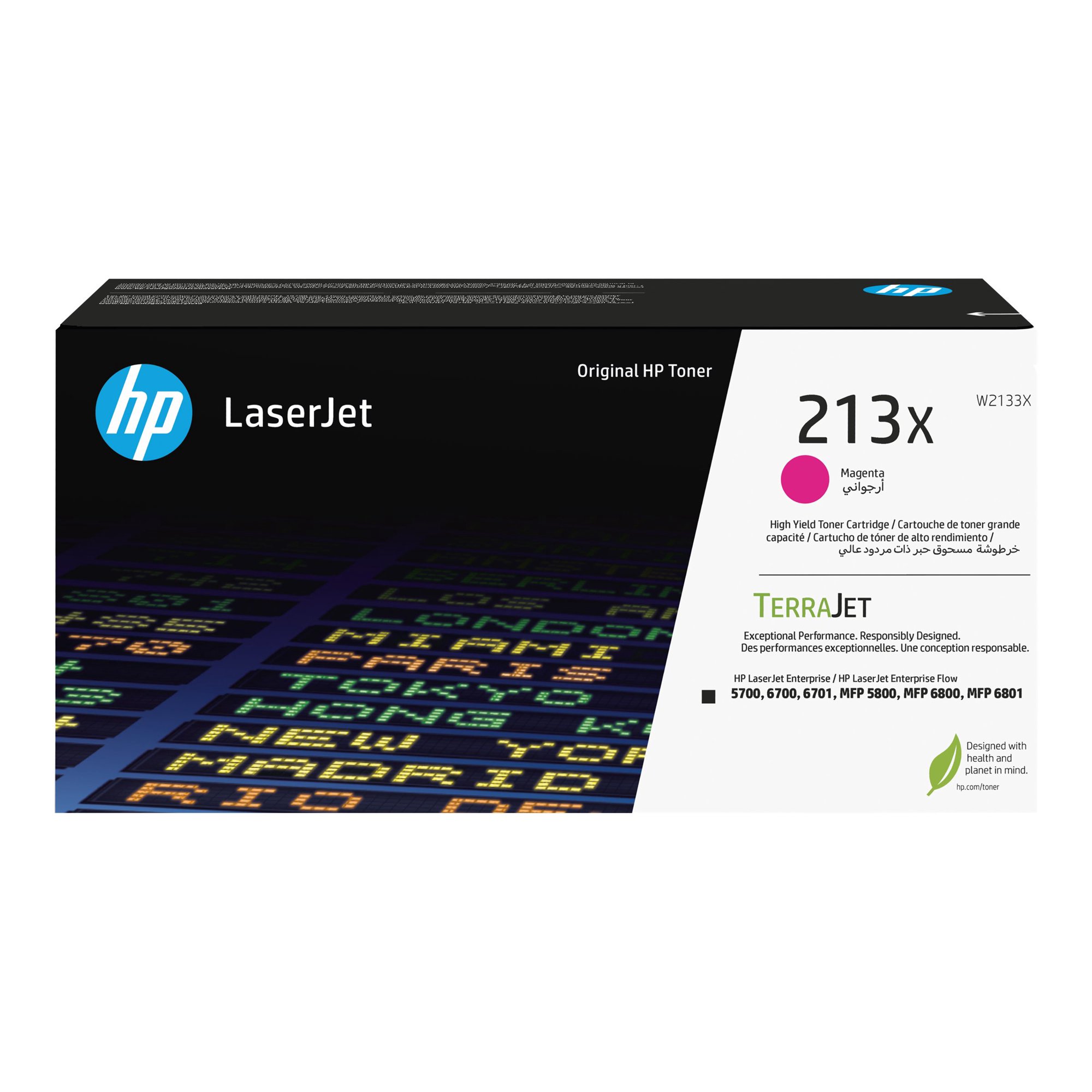 HP 213X TerraJet High Yield LaserJet Toner Cartridge - Magenta W2133X