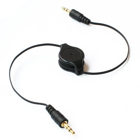 LIVEDITOR AUX Auxiliary Black Cable Cord For iRiver - 3.5mm Retractable ...