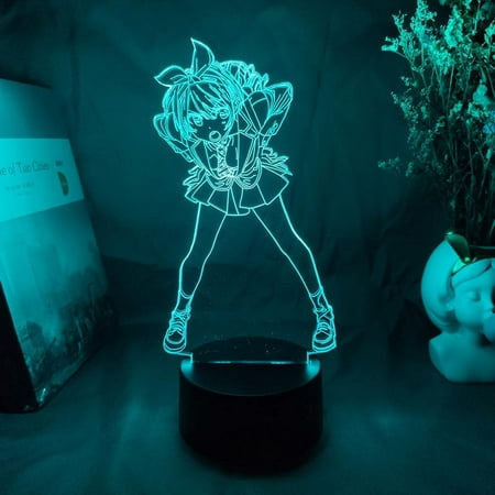 Acrylic 3D Lamp Anime Girlfriend Ruka Sarashina Light for Room Decor ...
