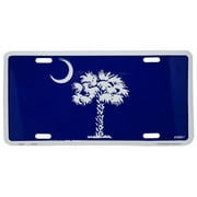 Blue White License Plate State