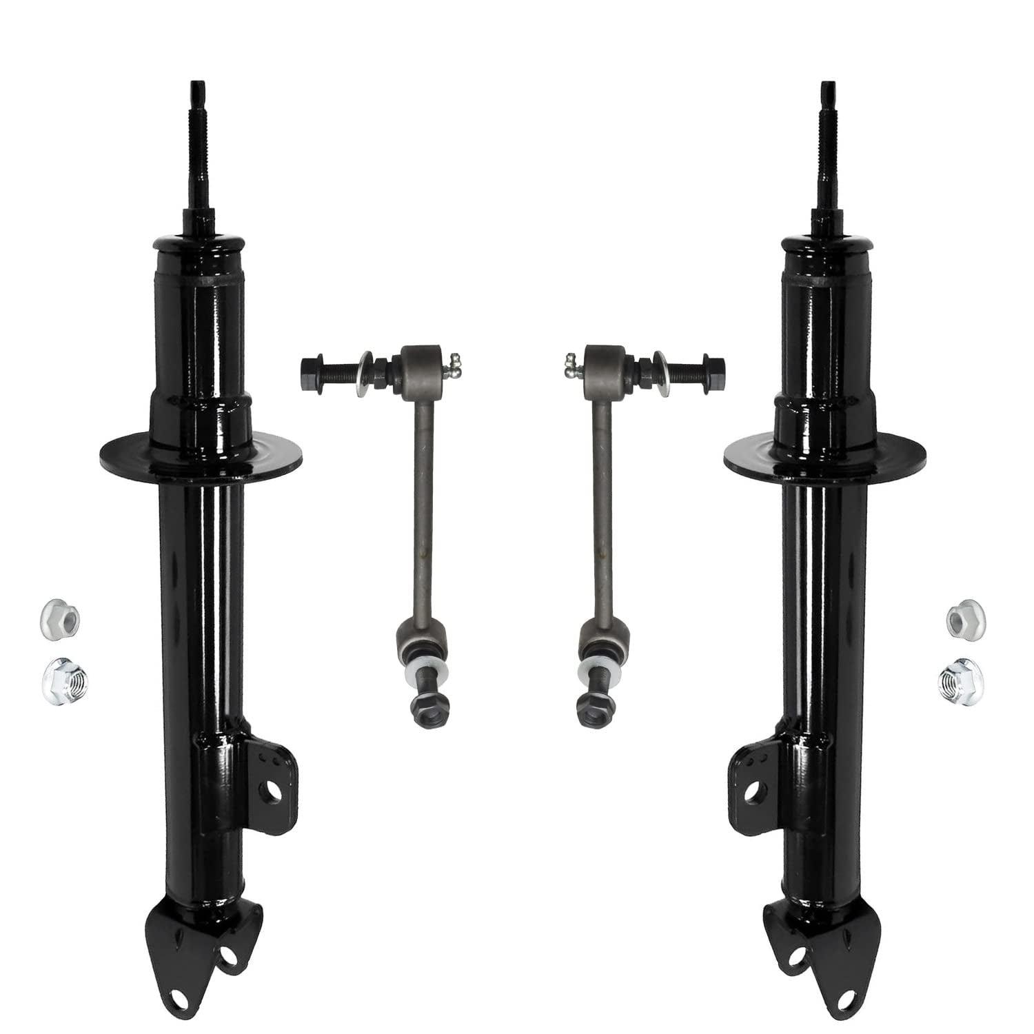 Detroit Axle - RWD Front Bare Struts + Sway Bars Replacement for Dodge ...