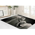 Two Elephant Rugs, Black and White Rug, Animal Rugs, Personalized Rugs ...