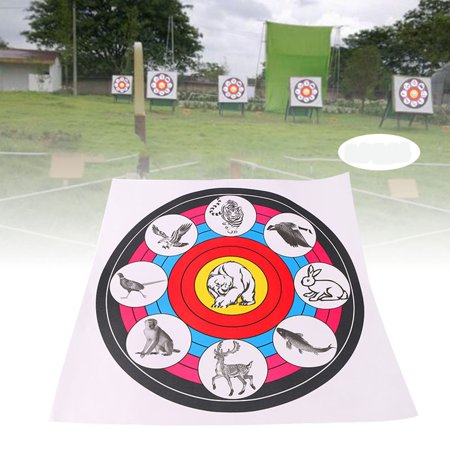 10 PCS 40CM Diamter Shooting Target Animal Sheet Practice Hunting Paper ...