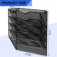 5 Pockets Hanging Wall File Organizer Mail Holder, Mounted Paper ...