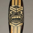 Zeckos Hand Crafted Wood Tiki Surfboard Wall Hanging Set of 2 - Walmart.com