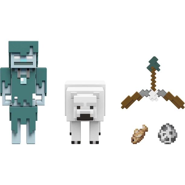 Minecraft Craft-A-Block 2-Pk Assortment Figures, Character Figures ...