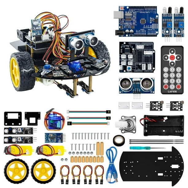 IntelliDrive 2WD Smart Robot Car Kit with Ultrasonic and Line Tracking ...