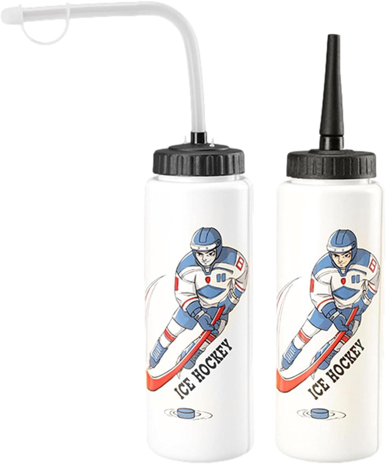 Ice Hockey Water Bottle, 1L Leak-Proof Sports Water Bottle, Portable ...
