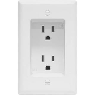 TayMac Gray Vertical/Horizontal Non-Metallic Recessed Outdoor Outlet ...