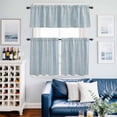 Abstract Blue Kitchen Curtains and Valances Set, Rustic Farmhouse ...