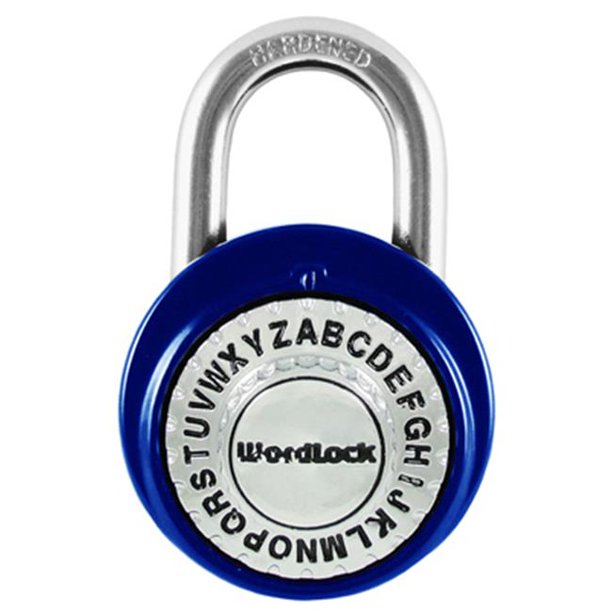 Wordlock PL-114-A1 Steel Resettable 3-Letter Combination Padlock 2-1/4 ...