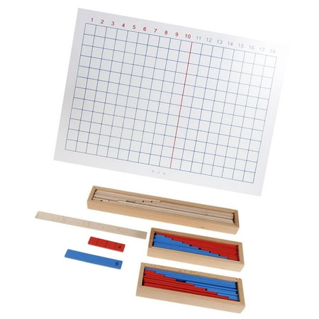 Wooden Montessori Mathematics Material Addition and Subtraction Strip ...