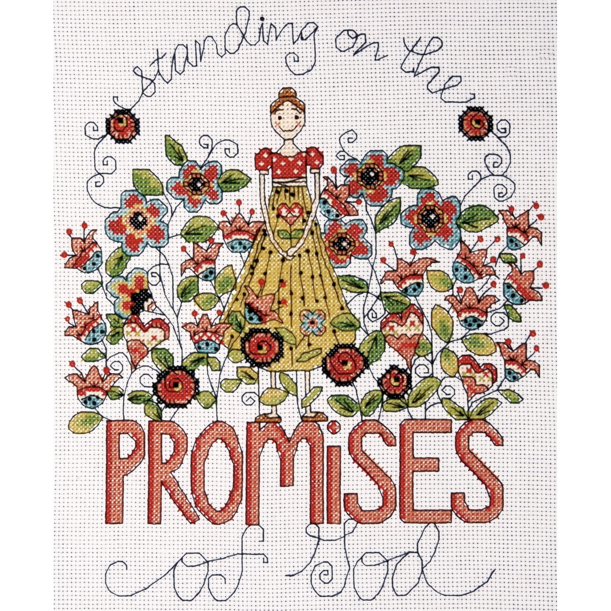 Heartfelt Promises Counted Cross Stitch Kit-8"X10" 14 Count, Pk 1 ...