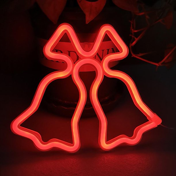 Coloody Bells Neon Lights LED Neon Light Sign Neon Wall Light Battery ...