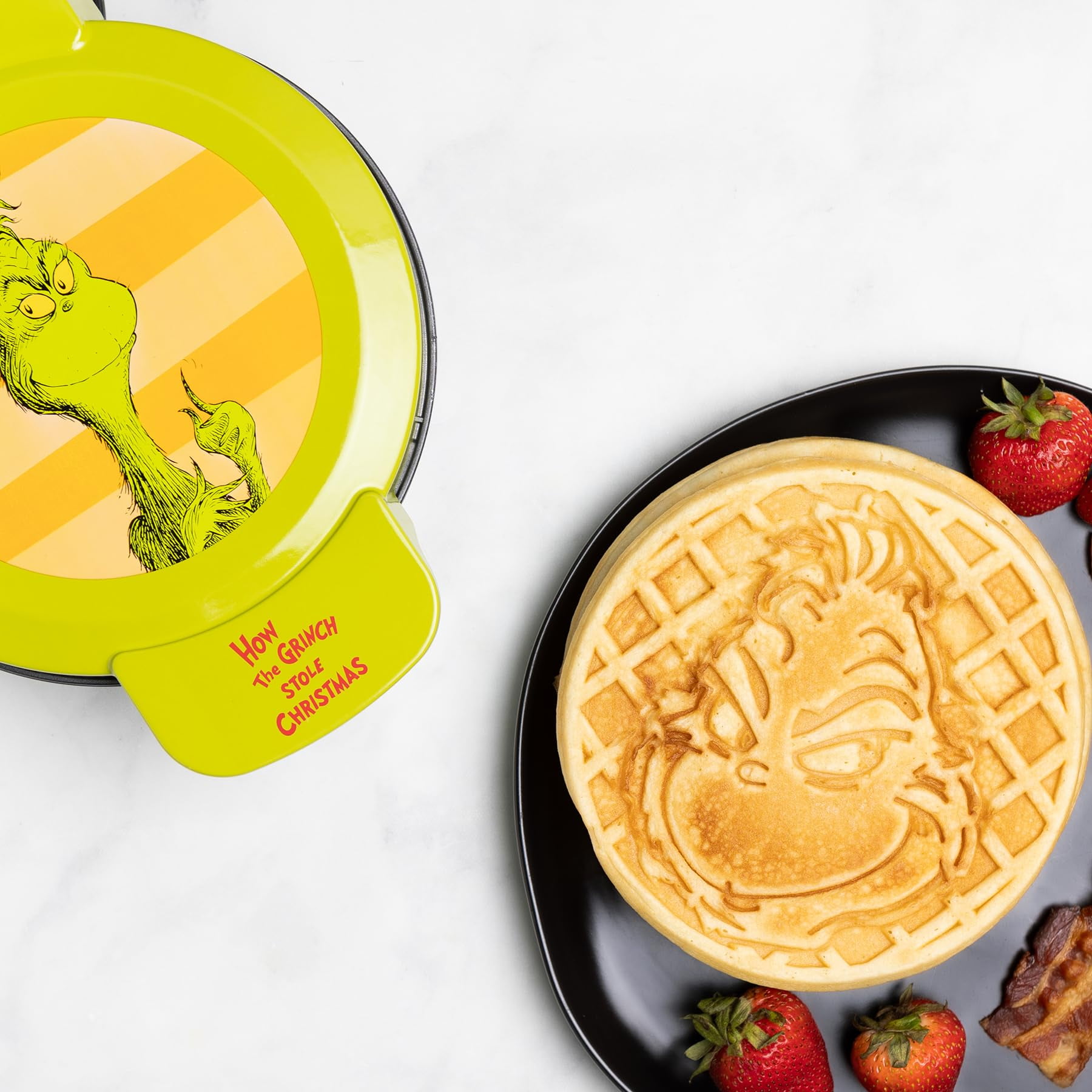 Uncanny Brands Dr. Seuss The Grinch Waffle Maker - The Grinch on Your ...