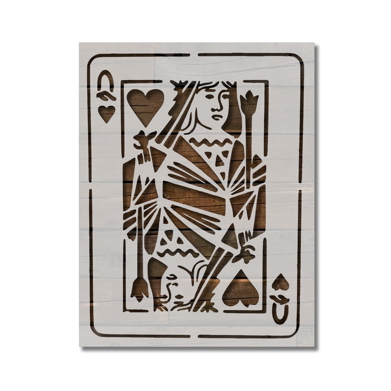 Queen Of Hearts Playing Card Template